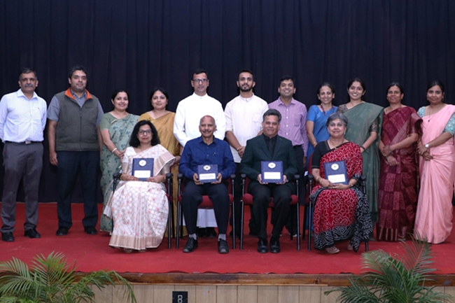 Felicitation of the retiring staff members